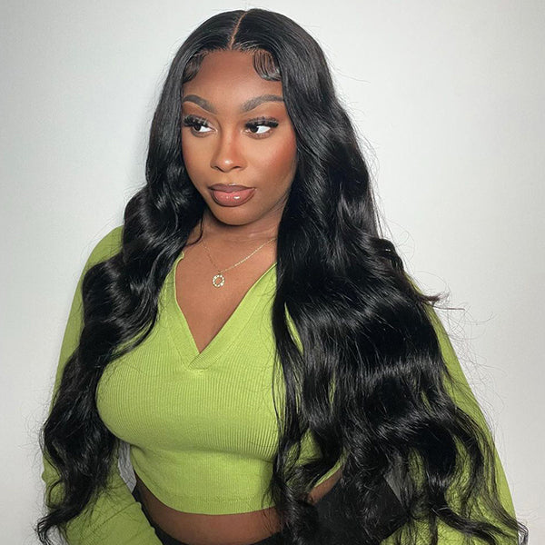Lolly 13x6 HD Invisible Lace Front Wig Body Wave Tiny Knots Pre Plucke ...