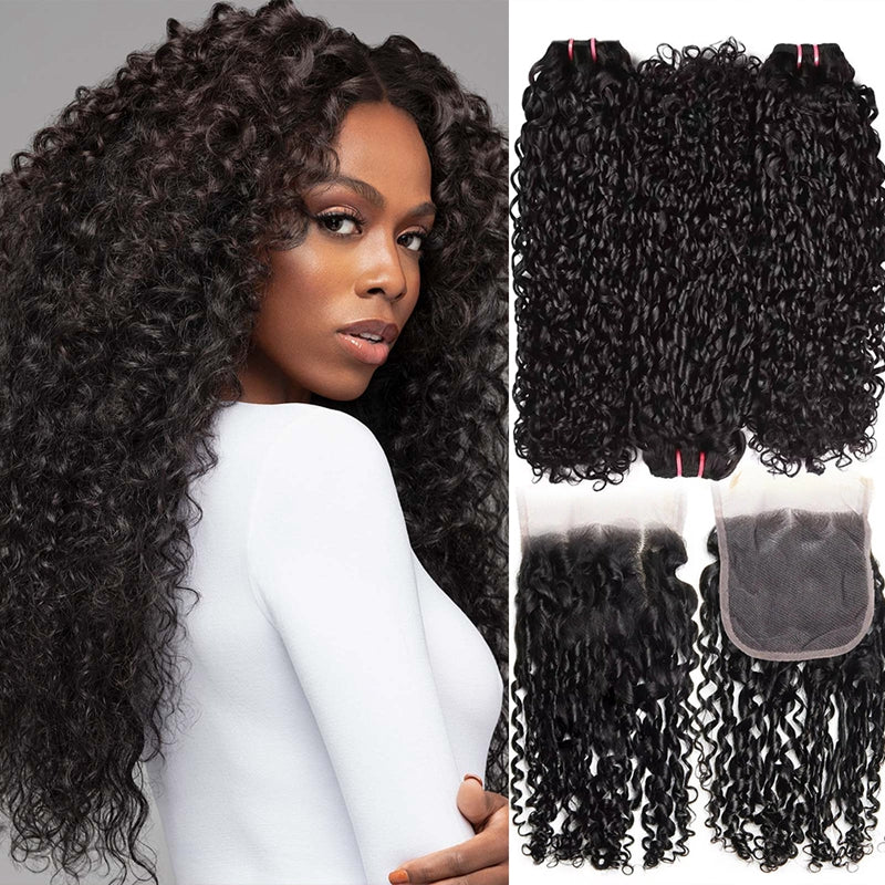 15A Burmese Pixie Curly Bundles With HD Lace Closure Human Hair Bundle ...