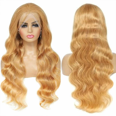 #27 Honey Blonde 13x4 13x6 HD Lace Front Wig 30 Inch Glueless Pre Pluc ...