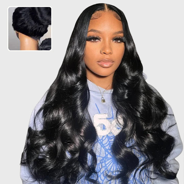 5x5 Ready to Wear Glueless Wig Invisi Drawstring Body Wave Pre-everyth ...
