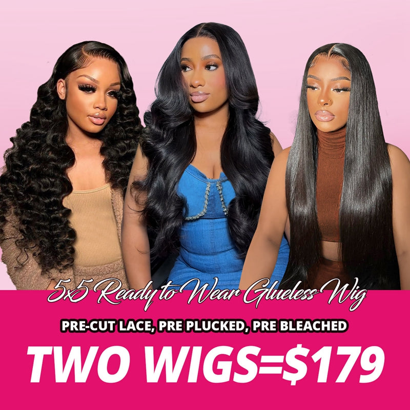 [Ship from US Warehouse] Two Wigs = $179 Ready to Wear Go Wigs 5x5 HD ...