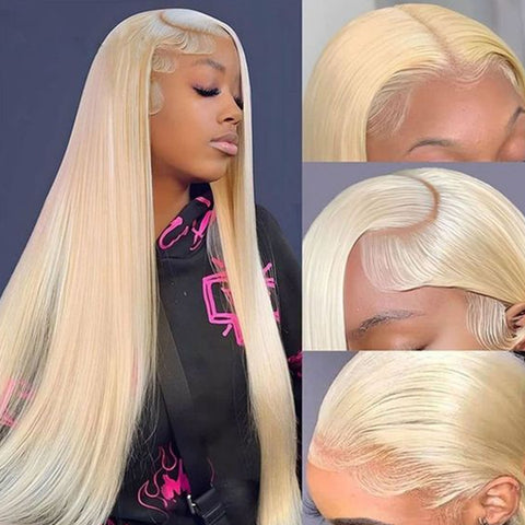 40 Inch Long 613 Blonde Lace Front Wig Bone Straight 13x4 HD Lace Wigs ...