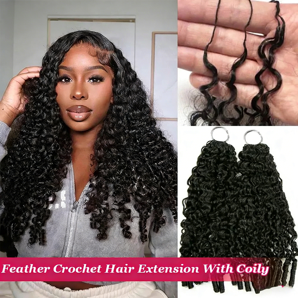 Crochet Hair Human Hair Extensions Burmese Curly Crochet Extensions Wi ...