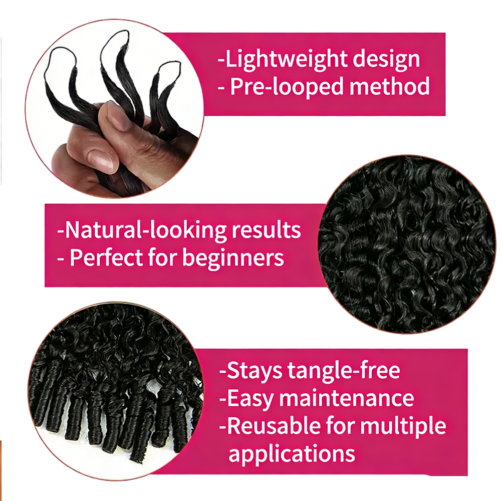 Crochet Hair Human Hair Extensions Burmese Curly Crochet Extensions Wi ...