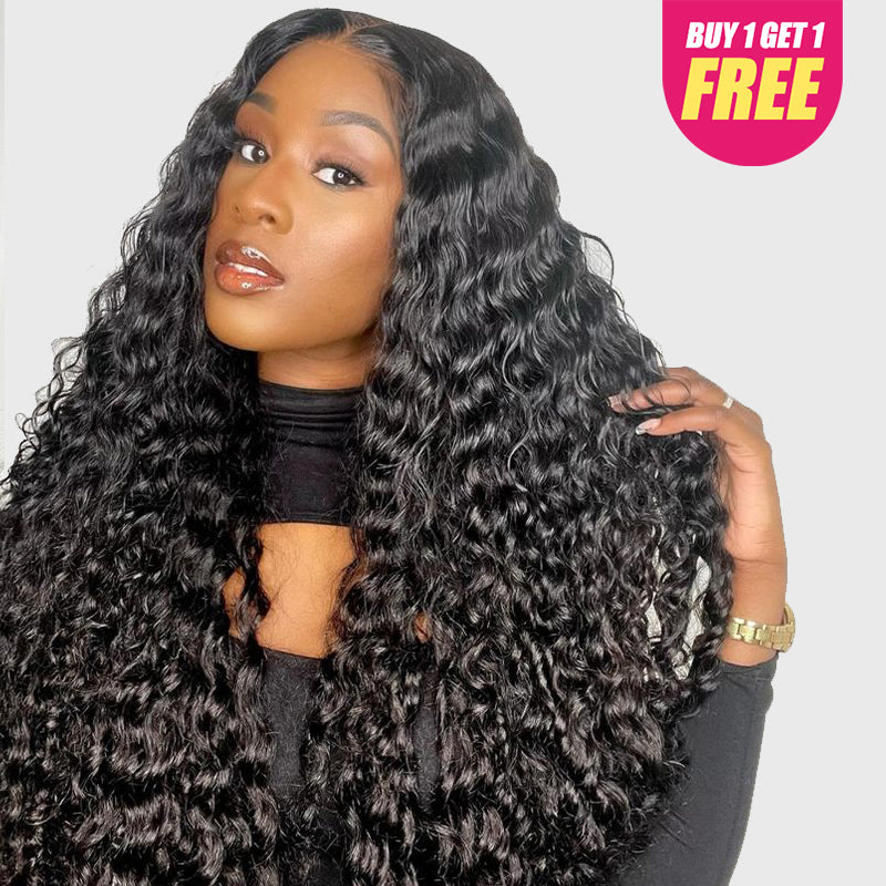 Lolly Bogo Free 30 Inch 13x6 HD Lace Front Wig Deep Wave Human Hair ...