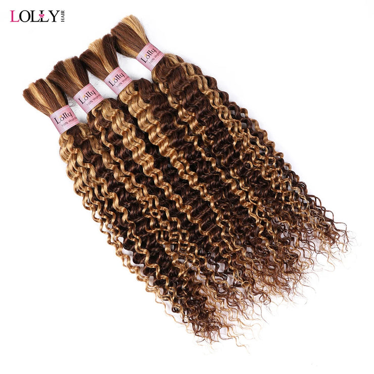 [Ship from US Warehouse] Highlight Bulk Human Hair For Braiding P4 27 ...