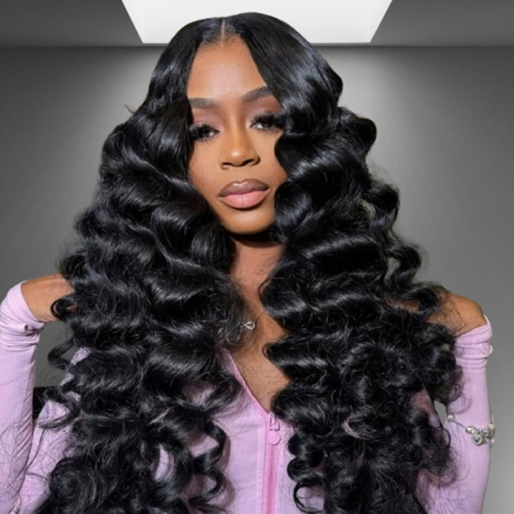 Lolly 40 inch Long Deep Wave Wig 13x4 HD Lace Front Wigs Pre Plucked H ...