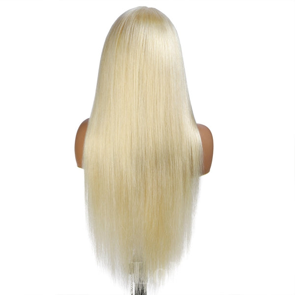Pre-plucked Glueless Straight 613 Blonde Wigs Bleached Knots 13x4 HD L ...