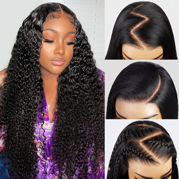 Lolly 13x4 Lace Front Wigs Wear Go Curly Human Hair Wigs 13x6 HD ...