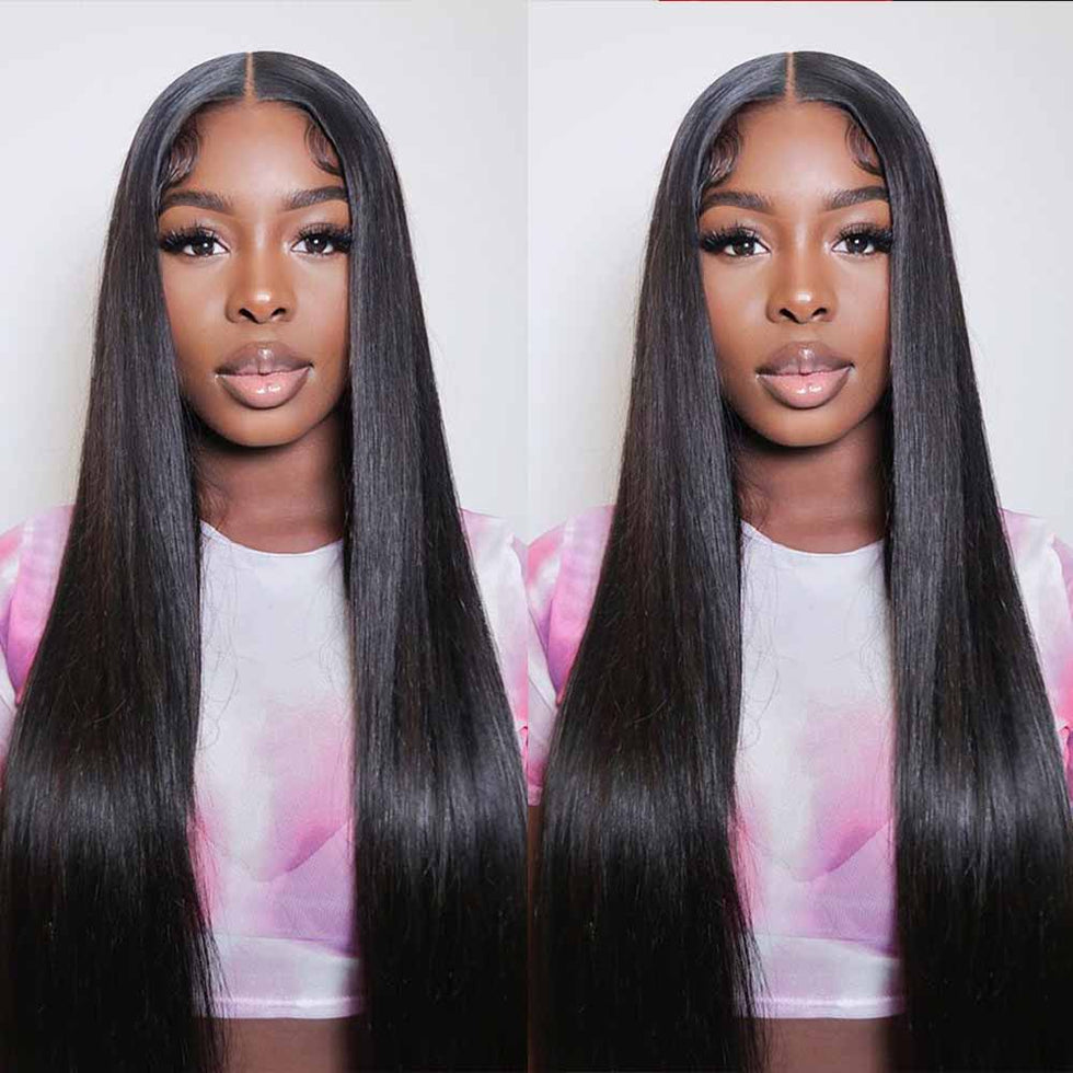 Lolly Straight Wear Go Glueless Human Hair Wigs C Shape Ear Tab Wigs 4 ...