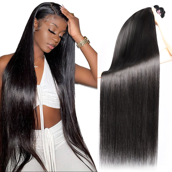 [Ship from US Warehouse] 30 Inch Human Hair Bundles Brazilian Straight ...