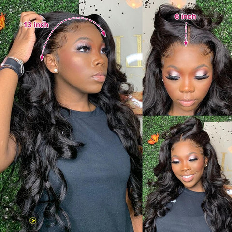 #27 Honey Blonde 13x4 13x6 HD Lace Front Wig Human Hair Pre Plucked Bo ...