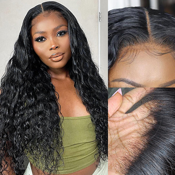 Water Wave 13x4 Undetectable HD Lace Front Wigs Real HD Lace Frontal H ...